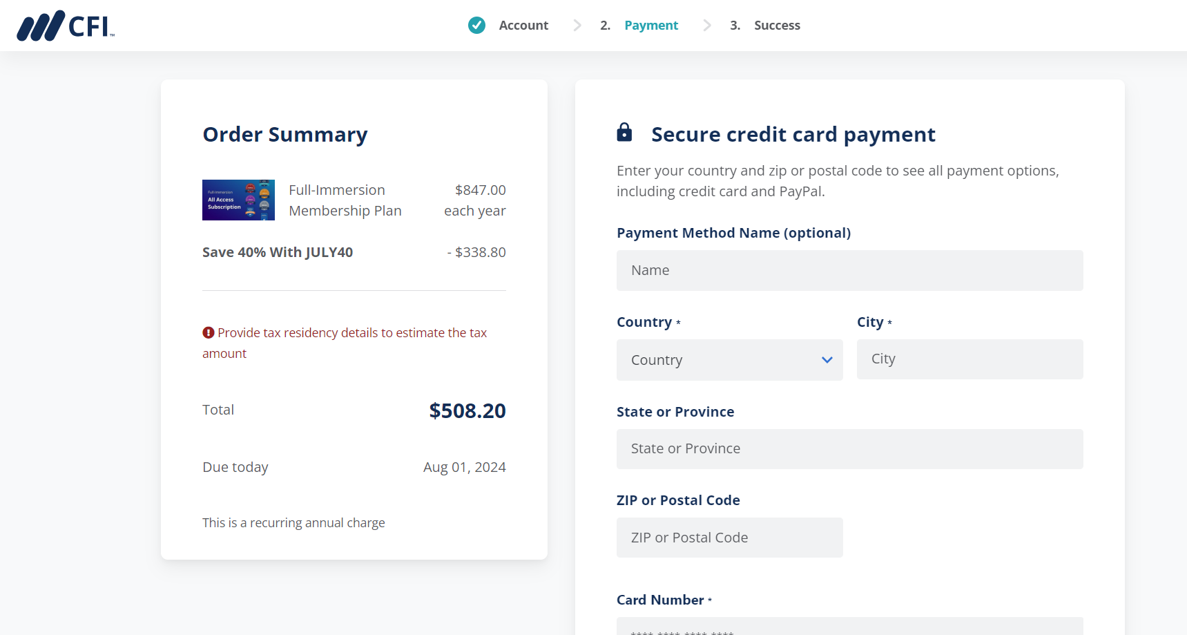 CFI Coupon Code 2025 → Get 40% OFF Discount